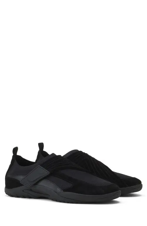 LANVIN Lnv1 Knit And Suede Sneakers - Black/black