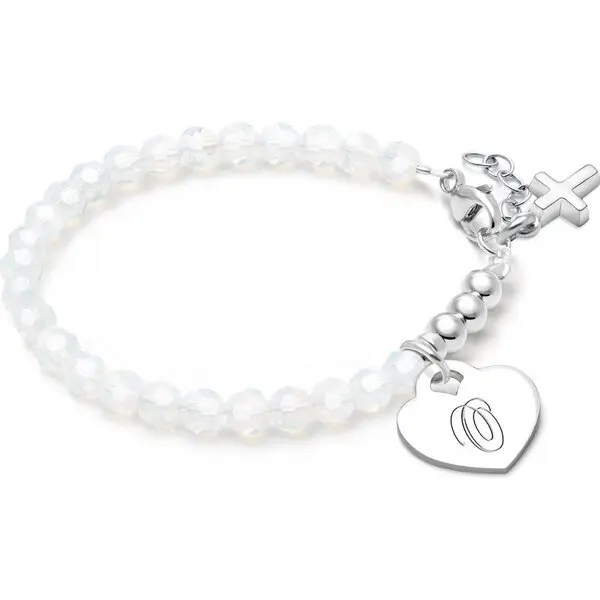 TINY BLESSINGS Signature Crystal With Cross Bracelet - Silver - O