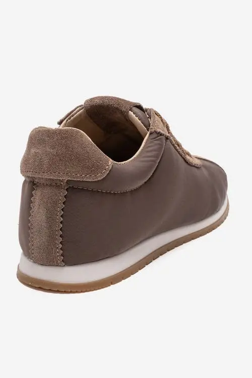 FOREVER & ALWAYS SHOES Unica Leather Sport Sneakers - Mink