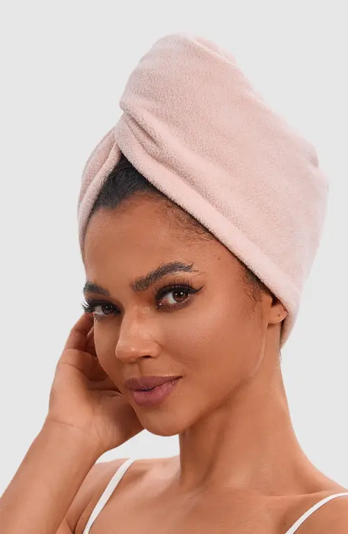 LUCE Silky Satin Pillowcases + Hair Towel Wrap - Pink