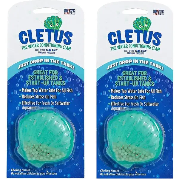 TANK PALS Cletus The Water Conditioning Clam - Blue