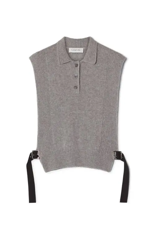 LANVIN Sleeveless Cashmere Sweater - Light Grey