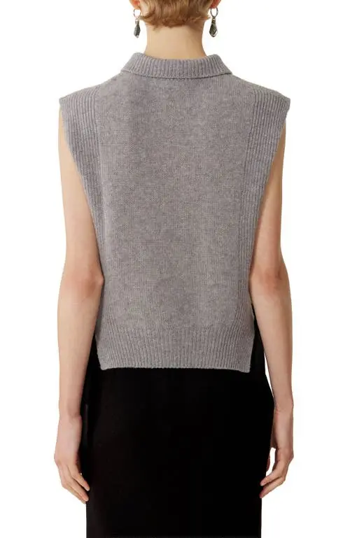 LANVIN Sleeveless Cashmere Sweater - Light Grey