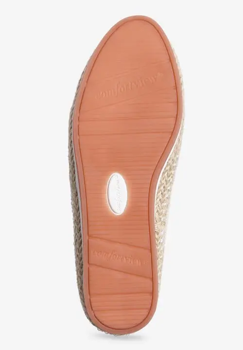 COMFORTVIEW The Lorelai Slip On Flat With Faux Buckle Detail - Yellow