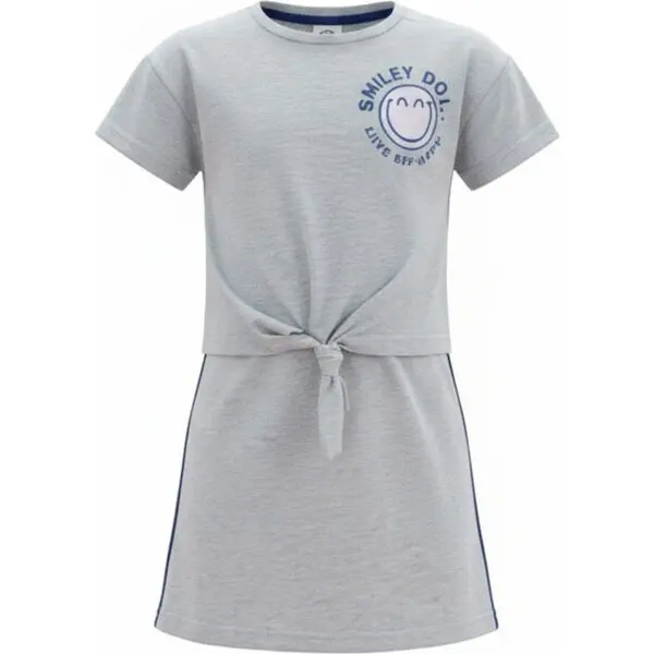 MIA BELLE GIRLS Athletic Club Tie-front Dress - Grey