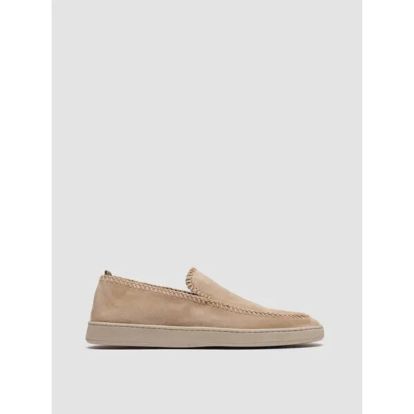 Officine Creative Herbie 011 Suede Loafers - Camel