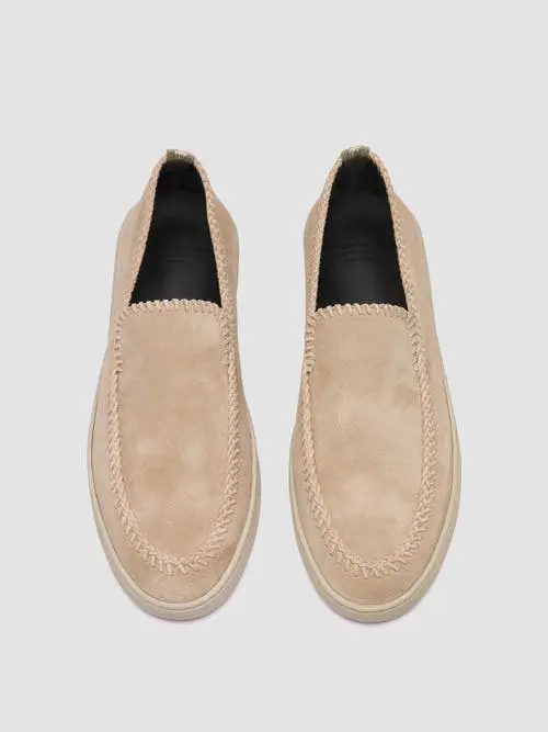 Officine Creative Herbie 011 Suede Loafers - Camel