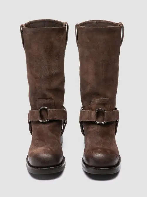 Officine Creative Dana 004 Suede Harness Boots