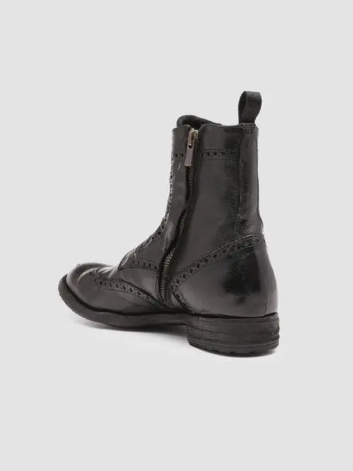 Officine Creative Lexikon 131 Leather Brogue Ankle Boots - Black