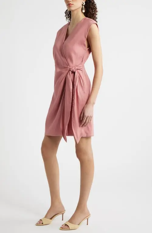 Nordstrom Linen Blend Wrap Dress
