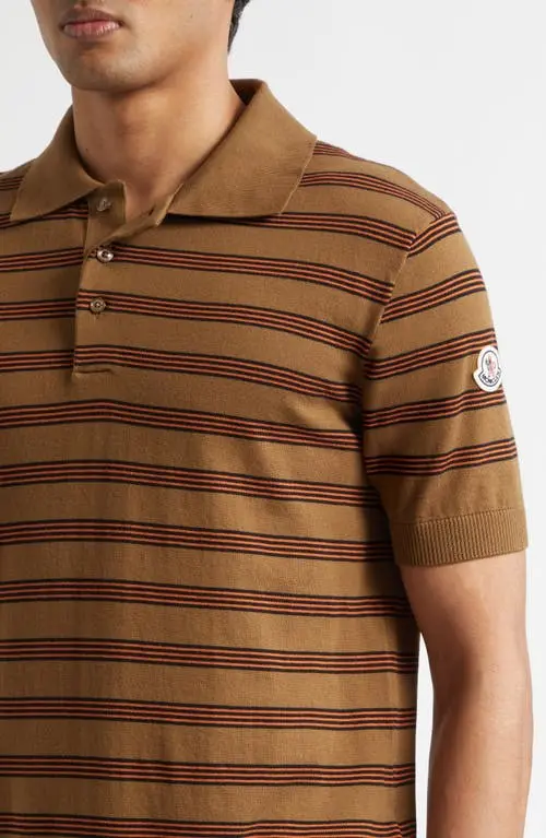 Moncler Stripe Logo Patch Polo
