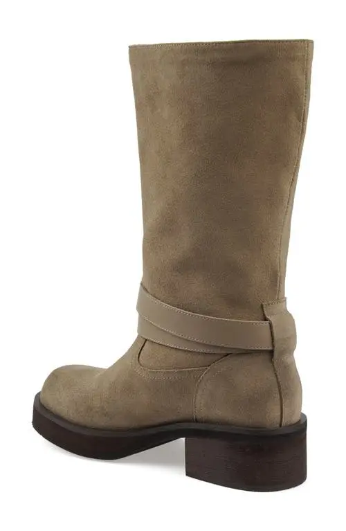 CANDIE'S Crib Block Heel Boot - Beige