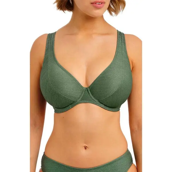 Freya Arizona Wave Underwire High Apex Bikini Top - Fern
