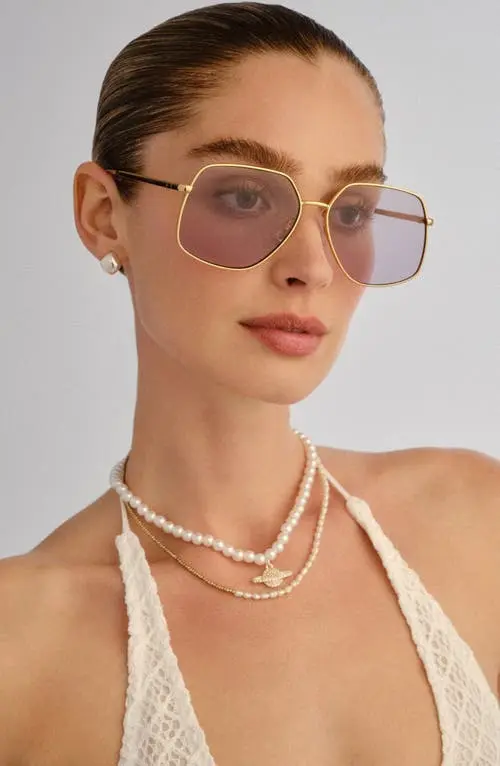AIRE Altair 61mm Sunglasses - Gold/sand/lavender Tint
