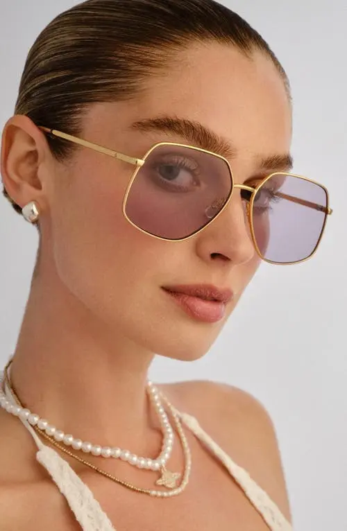 AIRE Altair 61mm Sunglasses - Gold/sand/lavender Tint