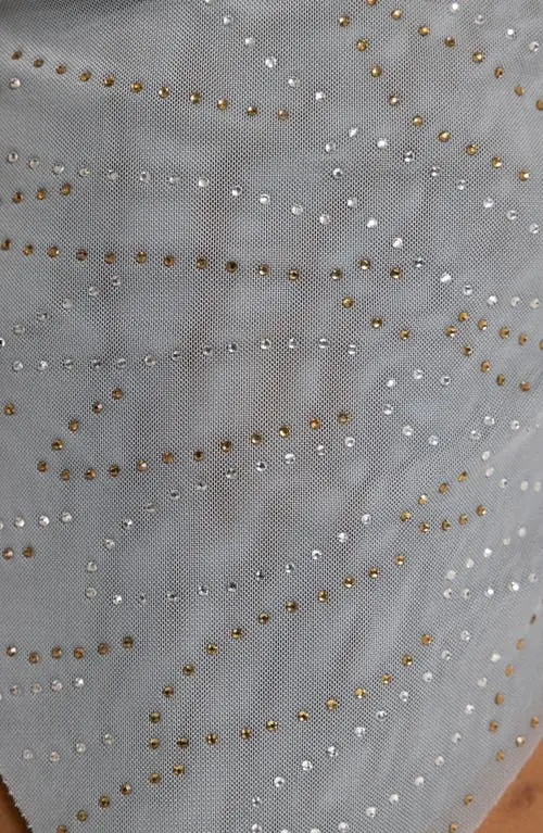 JADED LONDON Rhinestone Cowl Neck Top