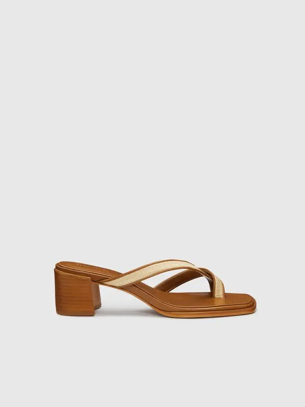 REFORMATION Sonoma Heeled Sandal - Natural