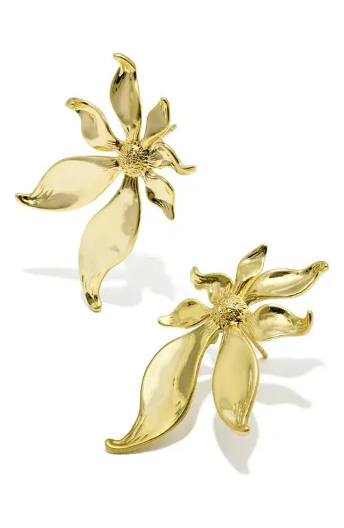 Kendra Scott Anya Flower Stud Earrings - Gold