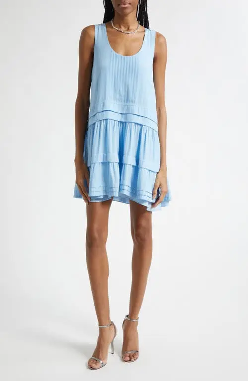Ramy Brook Paola Pleated Minidress - Bazaar Blue