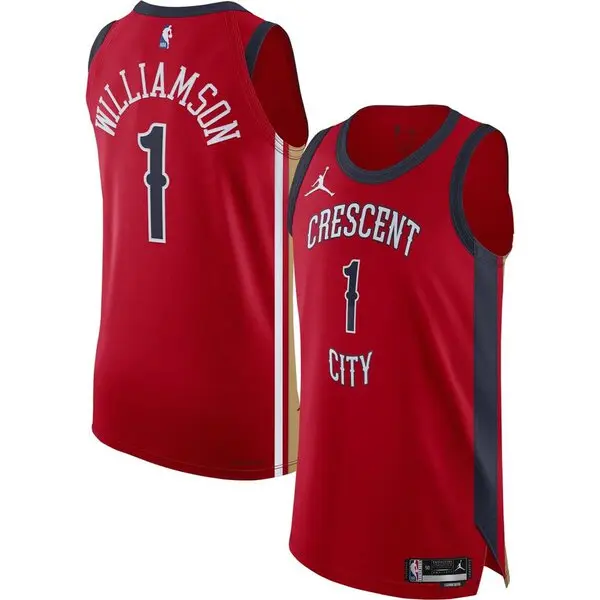 JORDAN BRAND Zion Williamson New Orleans Pelicans Authentic Jerseystatement Edition - Red