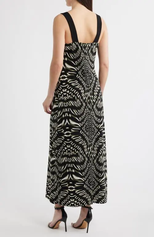 CONNECTED APPAREL Printed Maxi Dress