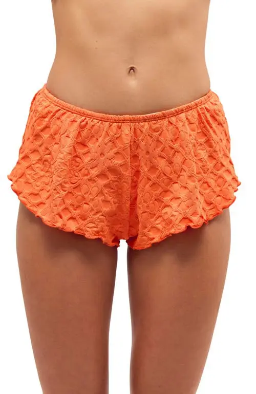 FREE-EST BY FREE PEOPLE Alma Flutter Bikini Bottom - Nectarine