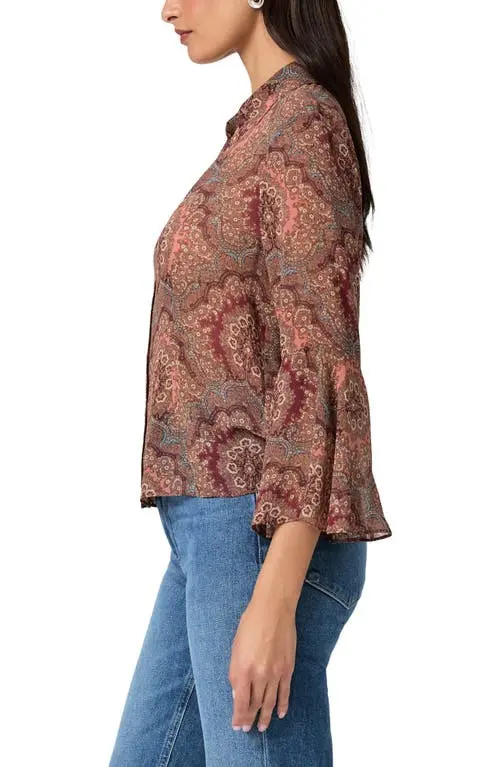 Paige Jasmeet Printed Silk Top