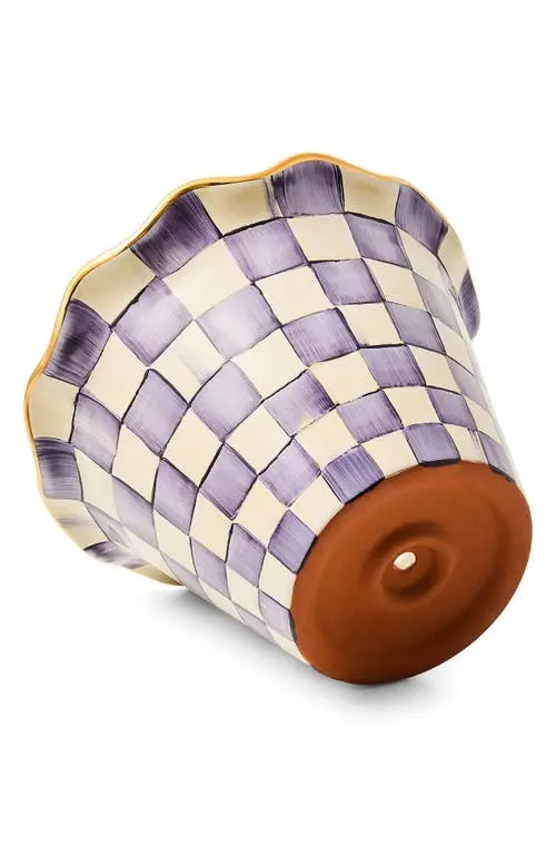 MACKENZIE-CHILDS Check Ceramic Garden Pot