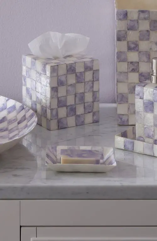 MACKENZIE-CHILDS Check Capiz Soap Dish