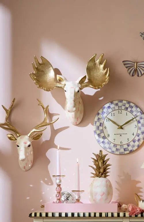 MACKENZIE-CHILDS Check Moose Wall Decor