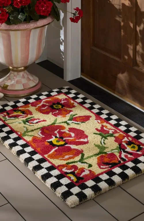 MACKENZIE-CHILDS Poppies Doormat
