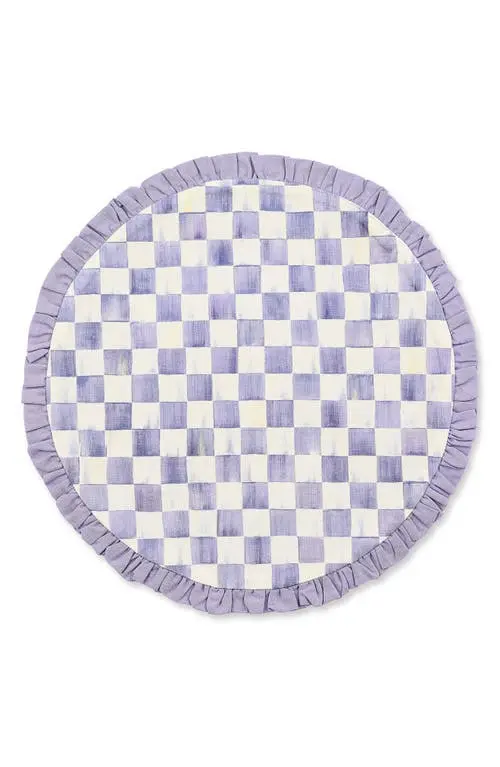 MACKENZIE-CHILDS Check Set Of 4 Round Placemats - Violet