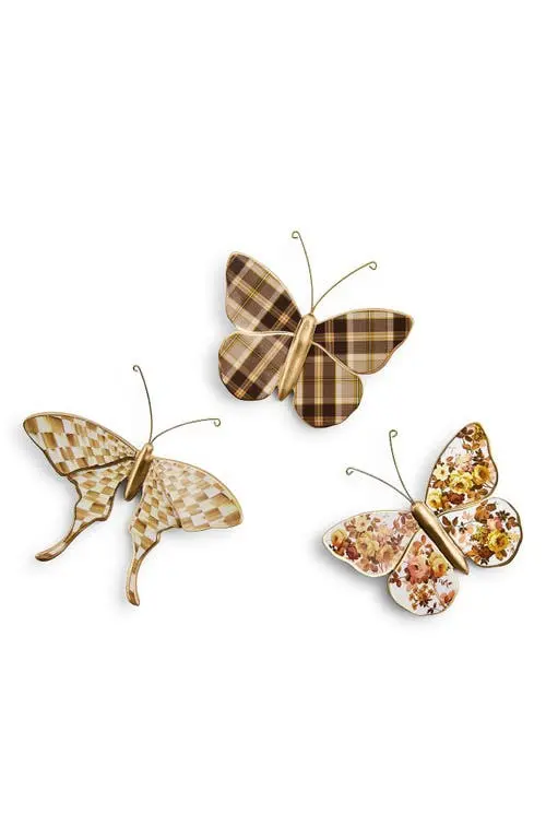 MACKENZIE-CHILDS Set Of 3 Assorted Butterfly Wall Decor