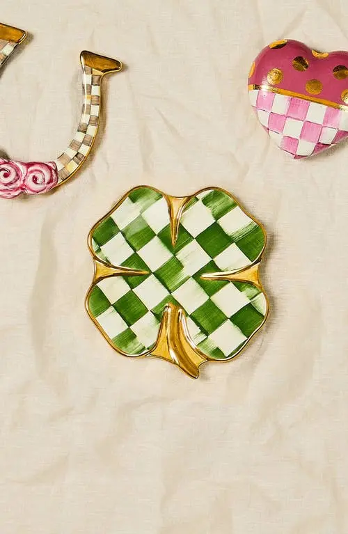 MACKENZIE-CHILDS Lucky Check Clover Plate