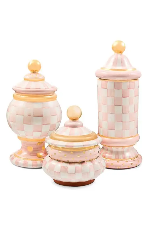 MACKENZIE-CHILDS Check Ceramic Column Canister