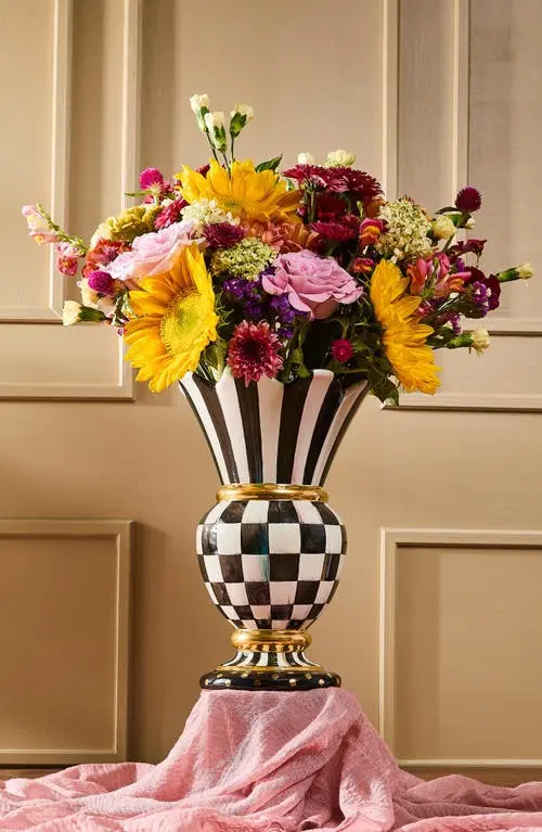 MACKENZIE-CHILDS Courtly Check Ceramic Great Vase