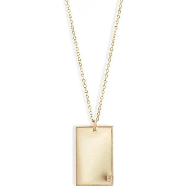SET & STONES Goldie Initial Tag Pendant Necklace - Gold/e