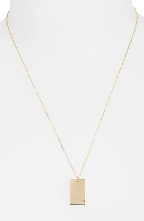 SET & STONES Goldie Initial Tag Pendant Necklace - Gold/k