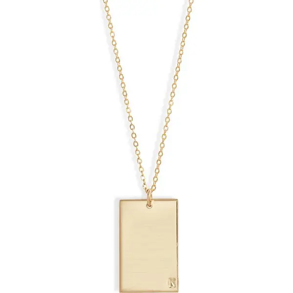 SET & STONES Goldie Initial Tag Pendant Necklace - Gold/k