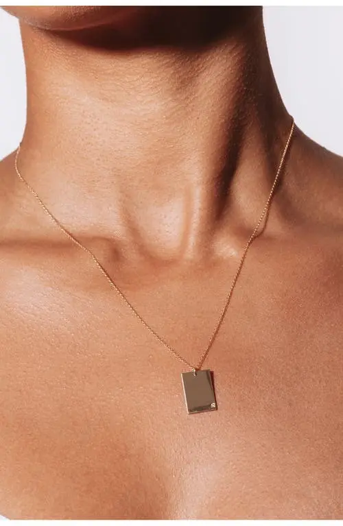 SET & STONES Goldie Initial Tag Pendant Necklace - Gold/k