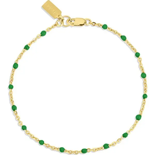 SET & STONES Kaz Bracelet - Gold/emerald