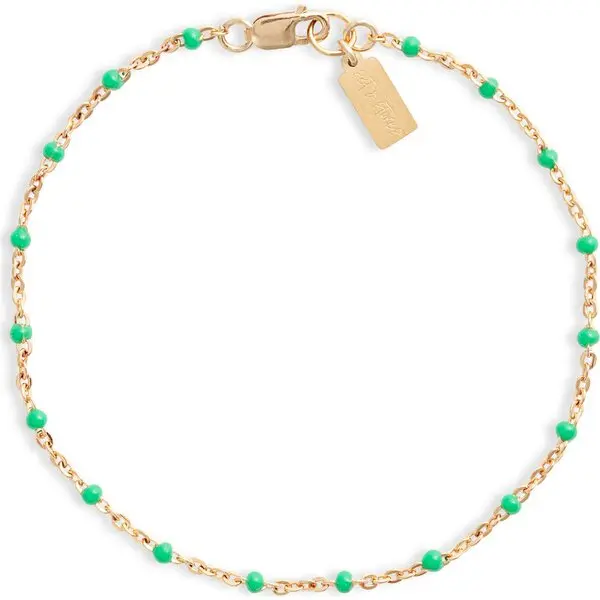 SET & STONES Kaz Bracelet - Gold/emerald