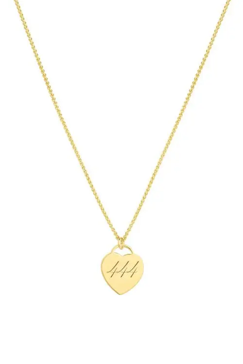 SET & STONES Alice Angel Numbers Necklace - Gold/444