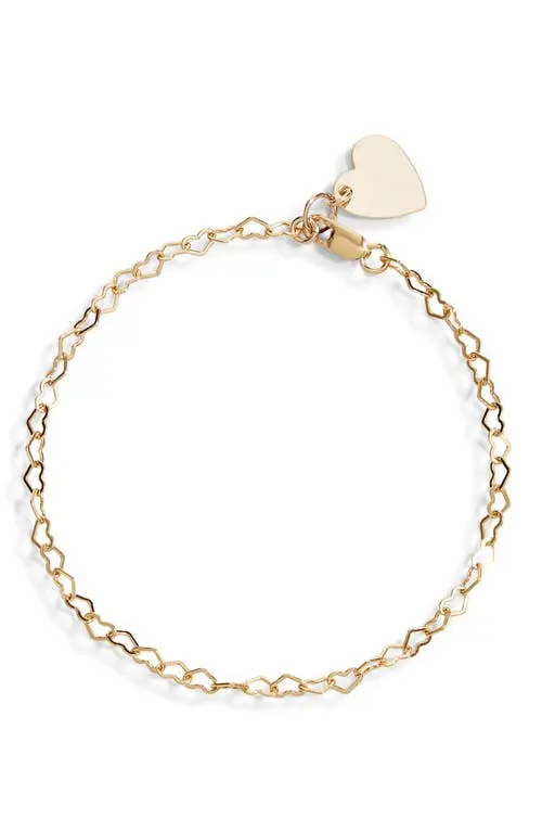 SET & STONES Mandy Heart Charm Bracelet In 14k Fill - Gold