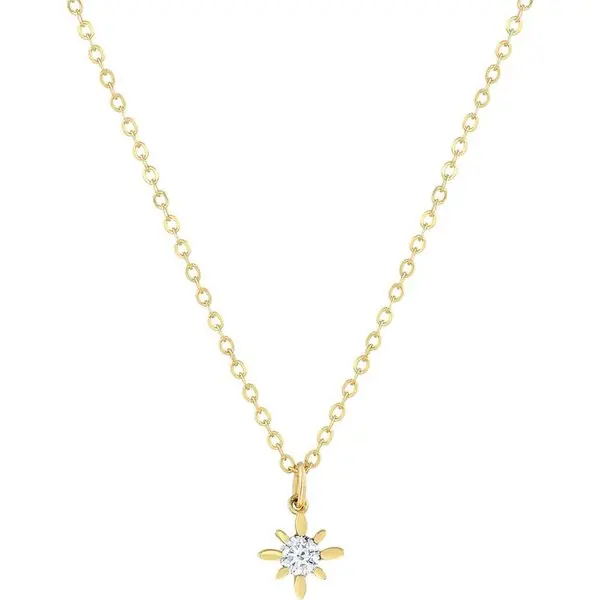 SET & STONES Geneva 14k Gold Diamond Necklace - Yellow Gold