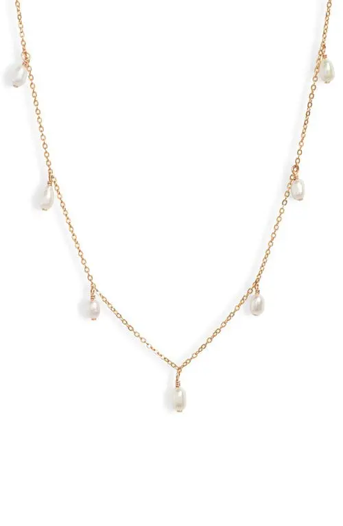 SET & STONES Meri Freshwater Pearl Chain Necklace - Gold