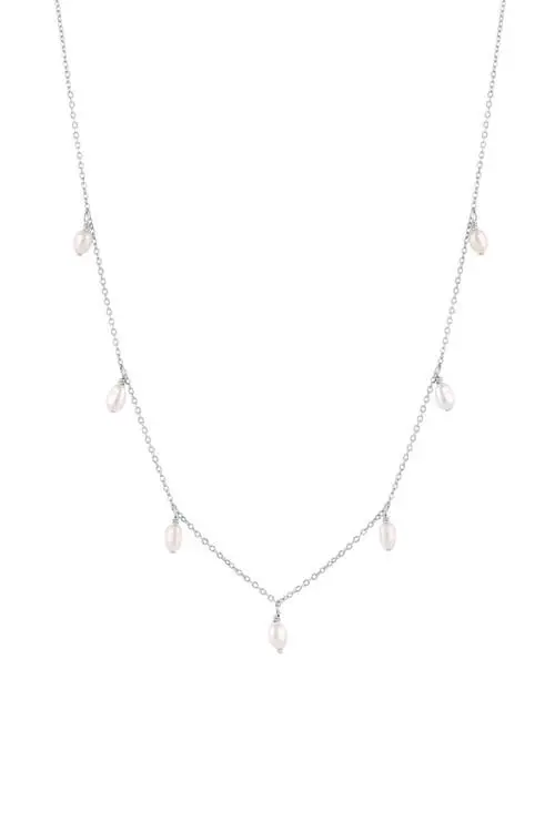 SET & STONES Meri Pearl Necklace - Silver