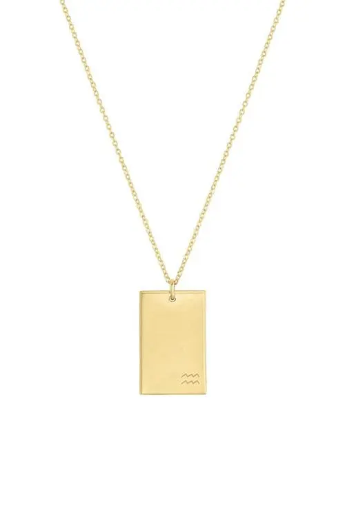 SET & STONES Goldie Horoscope Pendant Necklace - Gold/aquarius