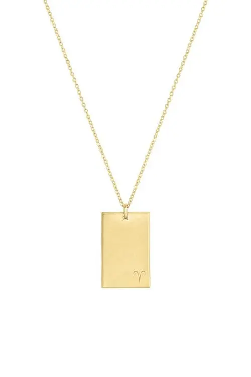 SET & STONES Goldie Horoscope Pendant Necklace - Gold/aries