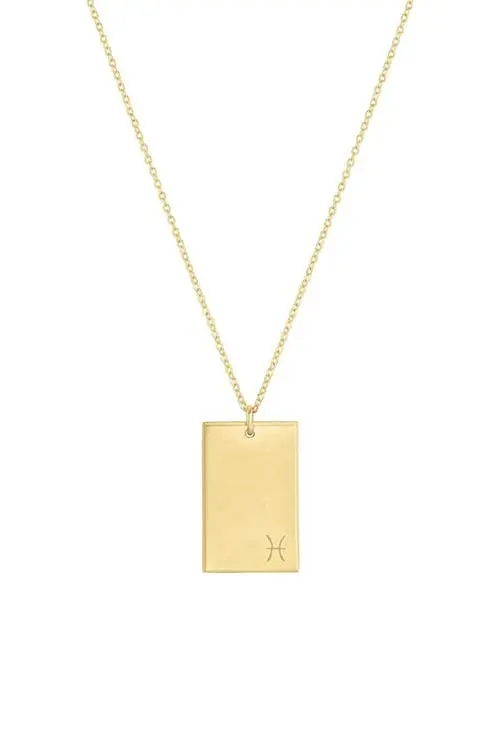 SET & STONES Goldie Horoscope Pendant Necklace - Gold/pisces
